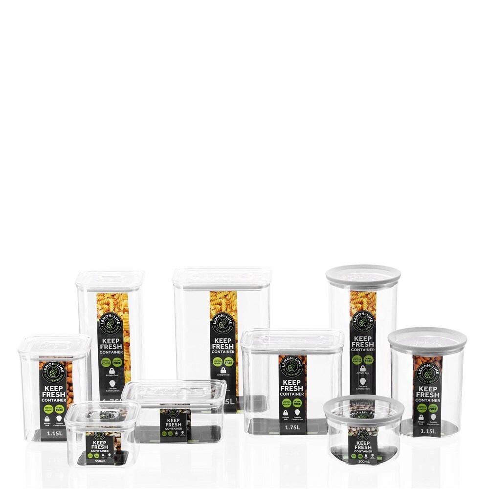 3x Lemon & Lime 1.75L Keep Fresh Food Storer Storage Rectangle ...