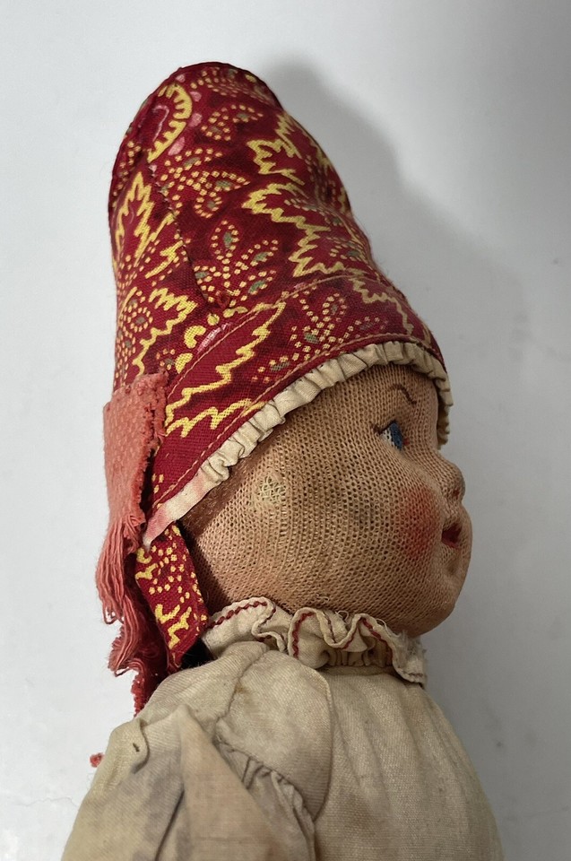 1920's Soviet Russian Doll Stockinette 11-1/2" Tag 8098 Made in Soviet ...