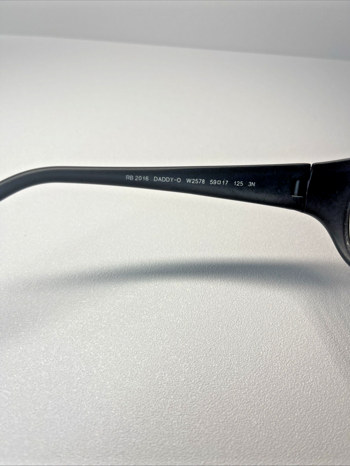 Ray Ban Italy K RB2016 Daddy-O W2578 59[]17 125 Black Sunglasses B48 | eBay