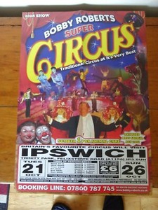 BOBBY ROBERTS CIRCUS A2 POSTER - IPSWICH | eBay