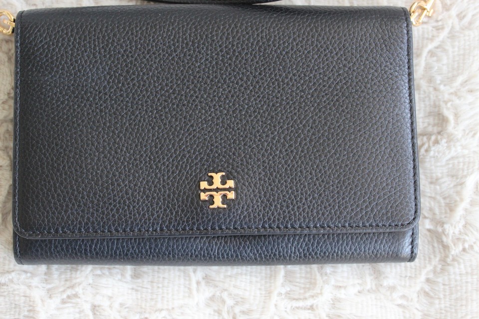 Tory Burch --- Black Emerson Crossbody Mini Purse Bag Clutch With Small ...