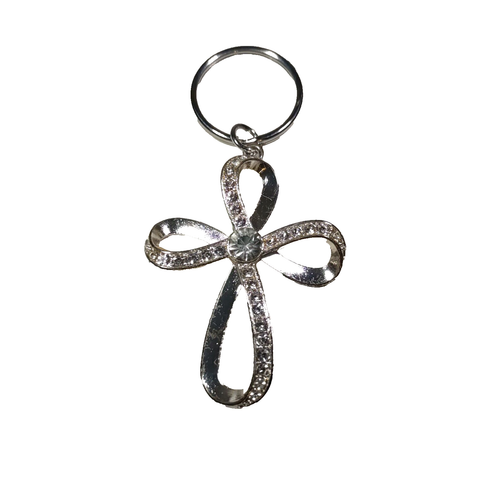 Cross Rhinestone Infinity Keychain | eBay