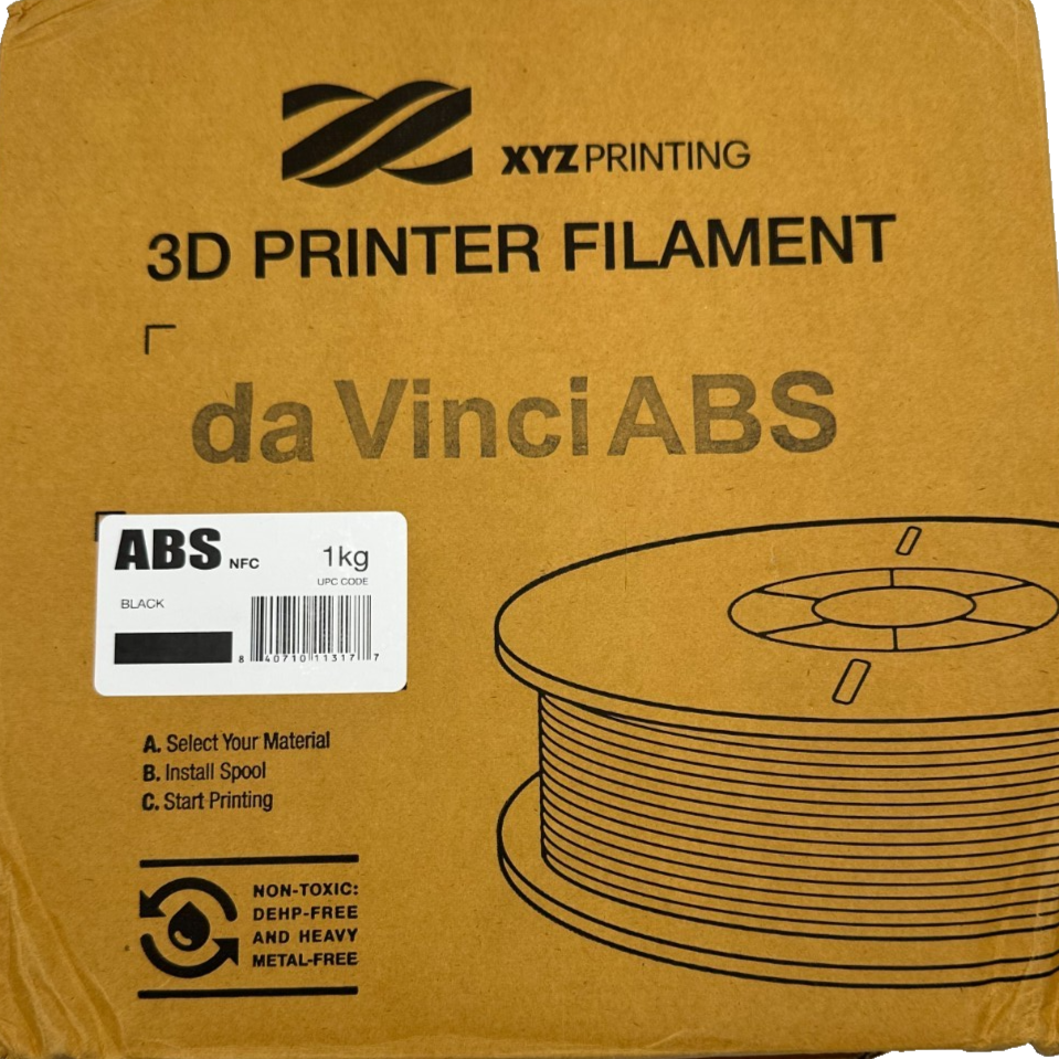 XYZ ABS Printing Filament For da Vinci 3D Printer BLACK 1000g 1.75mm ...