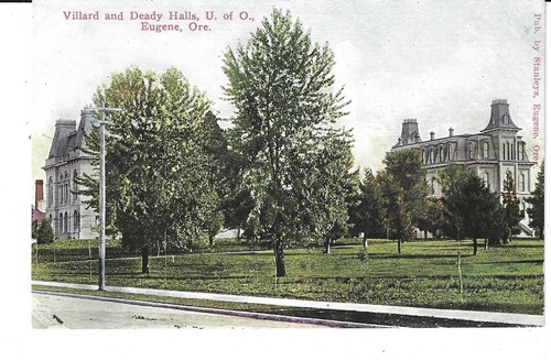 POSTCARD VILLARD & DEADY HALLS UNIVERSITY OF OREGON EUGENE OREGON | eBay