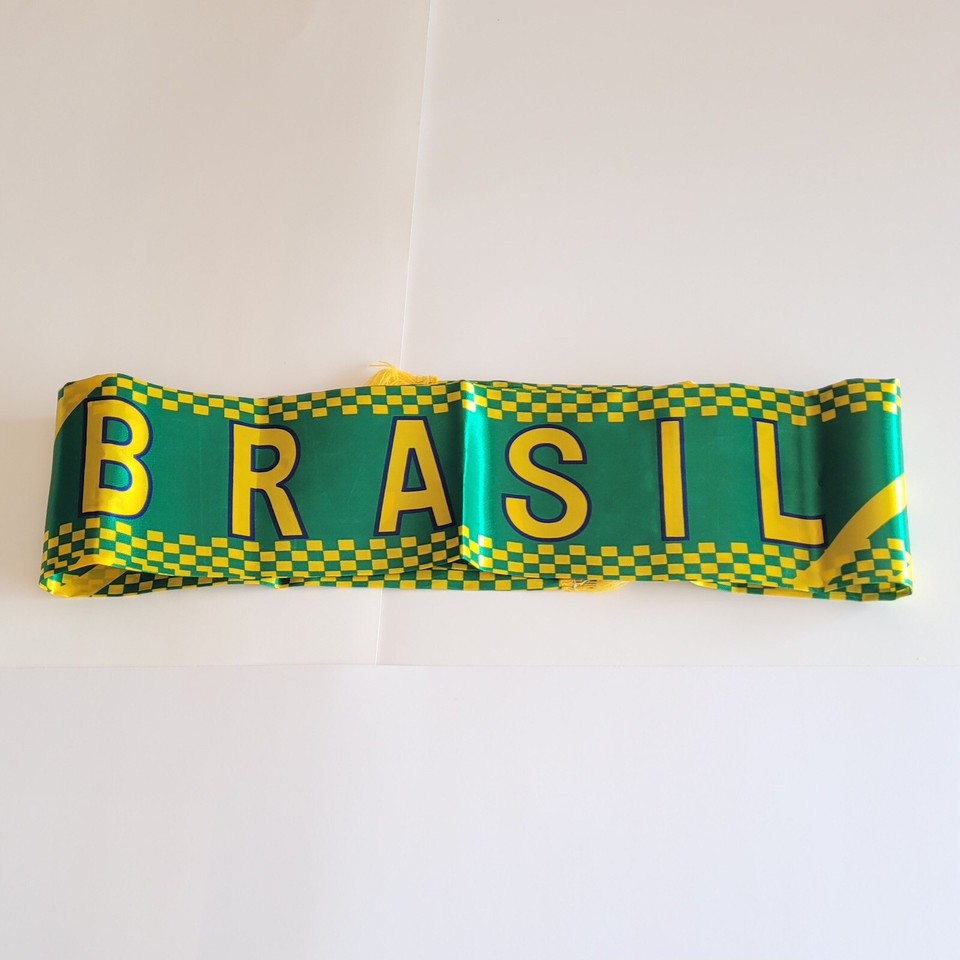 Brazil Brasil Unisex Game Day Football Soccer Fan Scarf Polyester NEW ...