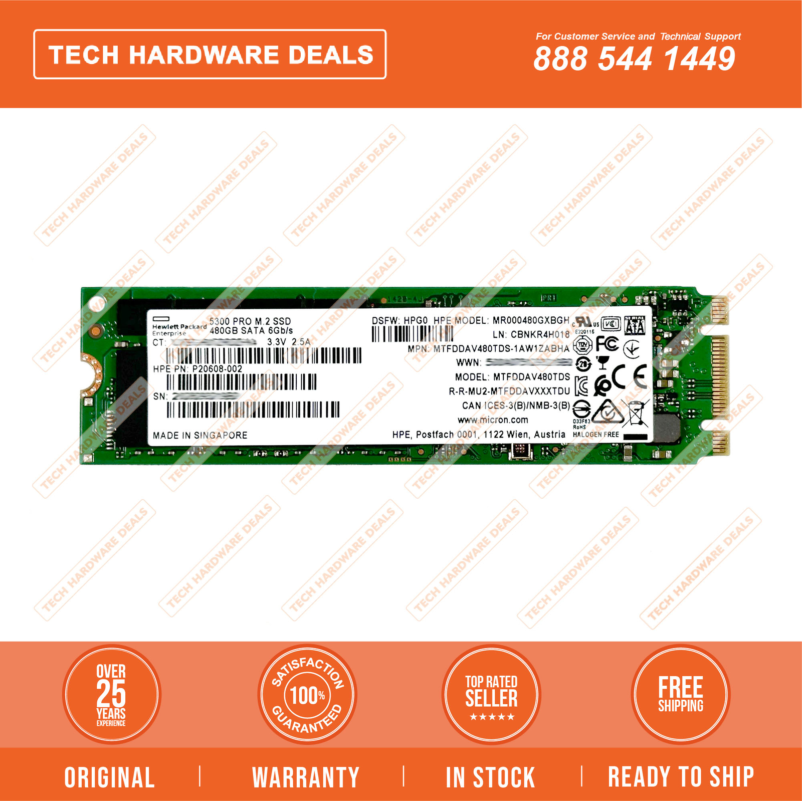 P47818-B21 HPE 480GB SATA 6G RI M.2 MV SSD | eBay