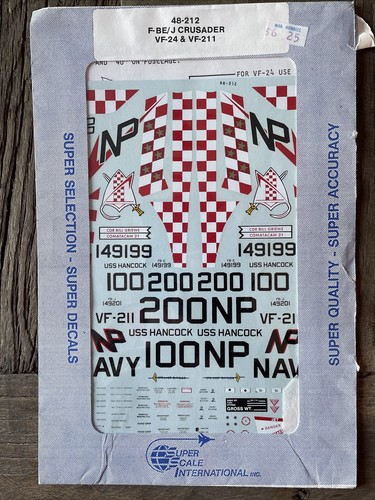 SuperScale Decals #48-212 - F-8E and F-8J VF-24 VF-211 Navy Hi Viz ...