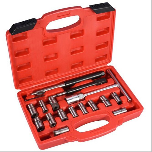 17pc Diesel Injector Seat Cutter Reame Set Universal Reface Tool Kit ...
