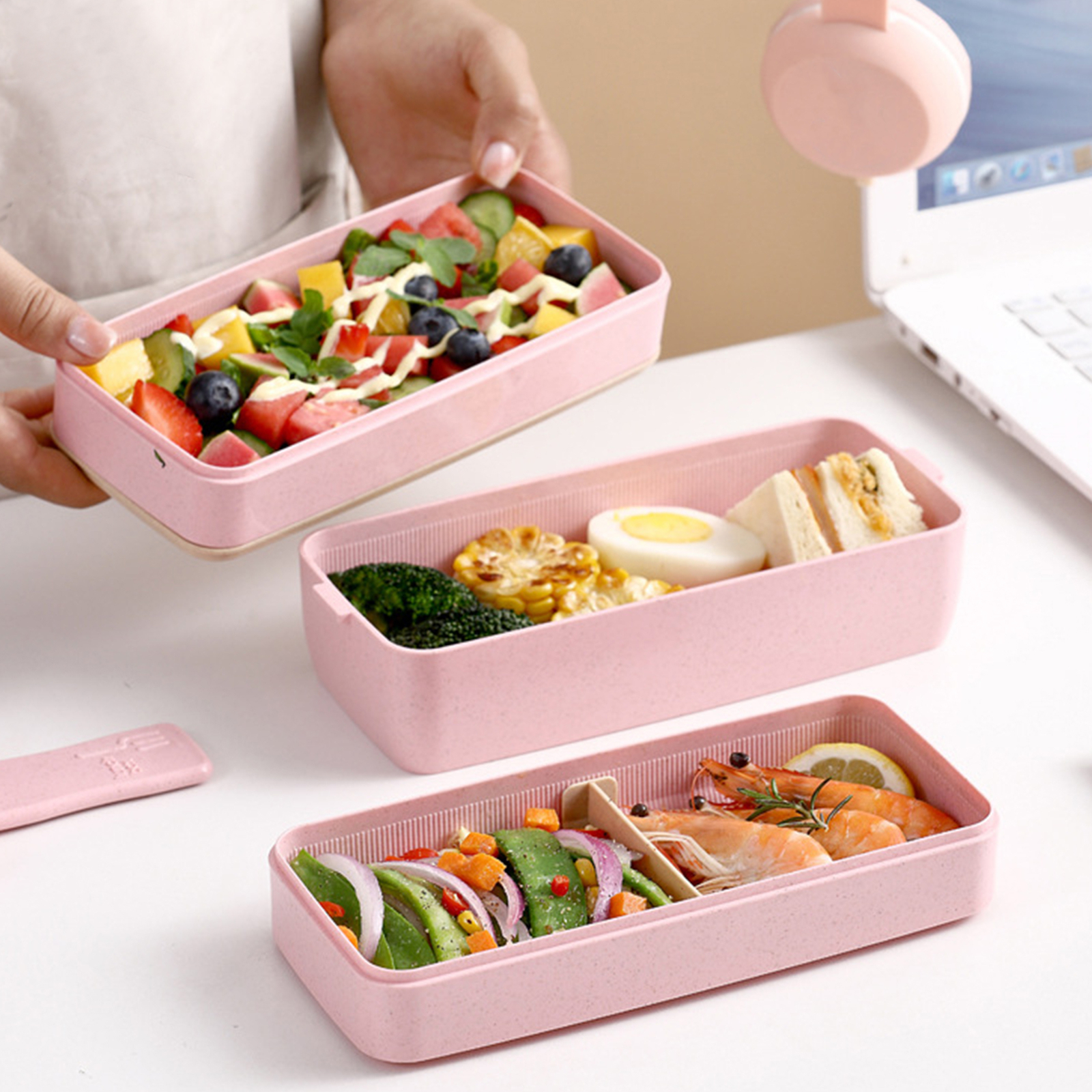 Lunch Case Lightweight Easy-to-carry Bento Box for Picnic School Office ...