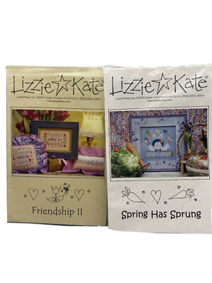 Lot Of 2 Lizzie Kate Counted Cross Stitch Pattern “Spring Has Sprung ...