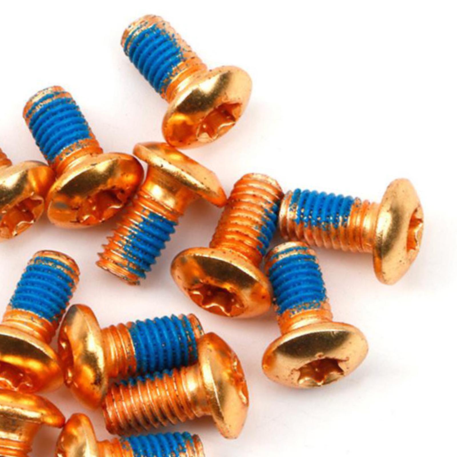 3X 12x Disc Brake Bolts T25 M5x11.5mm Road Bike Fixing Screws Gold | eBay
