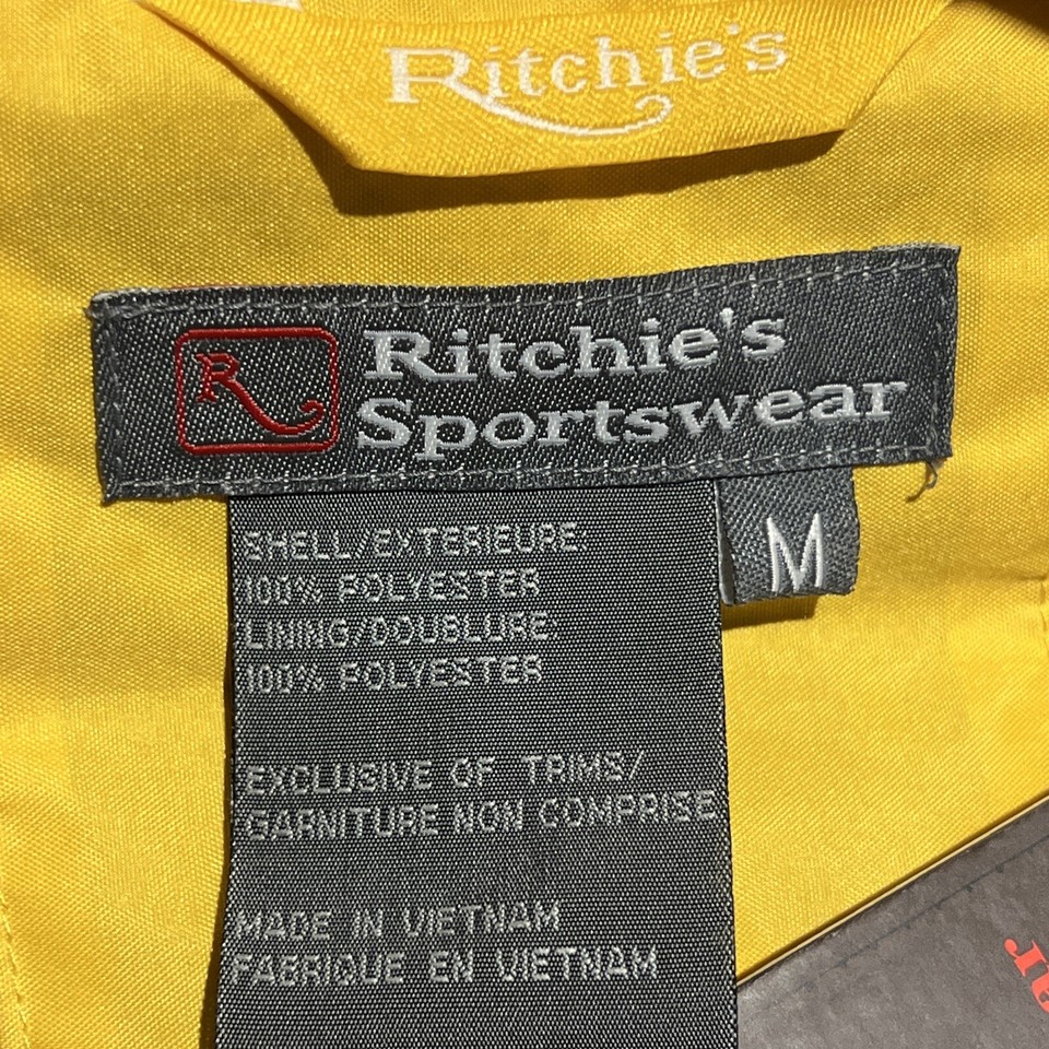Cape Cod Crew Windbreaker Mens M Ritchie's Sportswear Yellow Blue ...