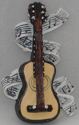 2 pcs. Acoustic Folk Guitar Musical Instrument Polyresin Refrigerator ...