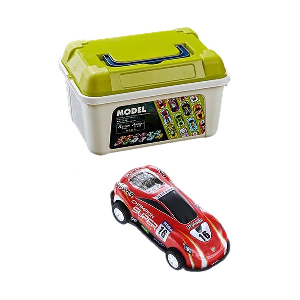 Tin Car Collections Alloy Vehicles Toy with Storage Box for Childrens ...