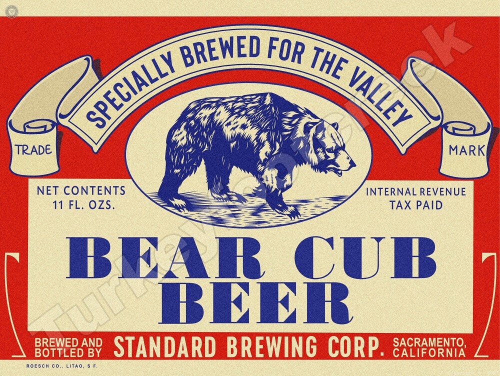 Bear Cub Beer Label 12" x 16" Metal Sign | eBay