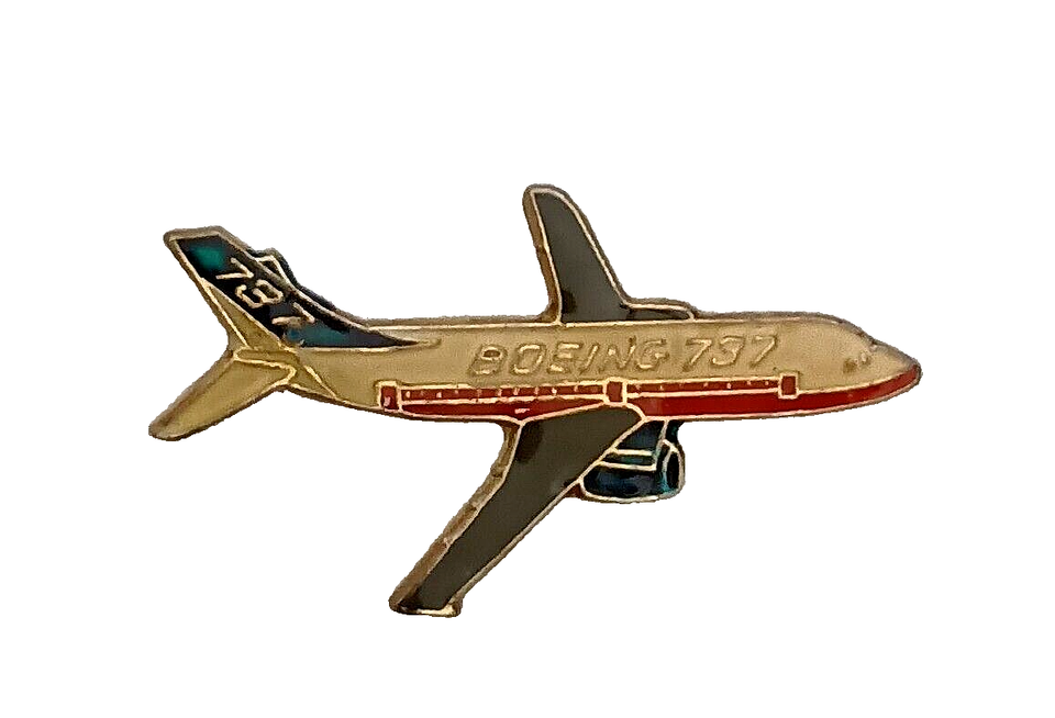 Vintage 1980s Boeing 737 Enamel Pin Factory Sealed NOS Airshow Promo | eBay