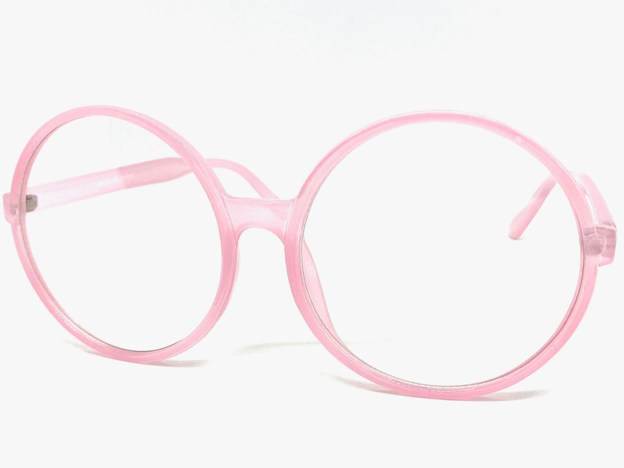 OVERSIZED EXAGGERATED RETRO Clear Lens EYE GLASSES X-Large Big Round ...