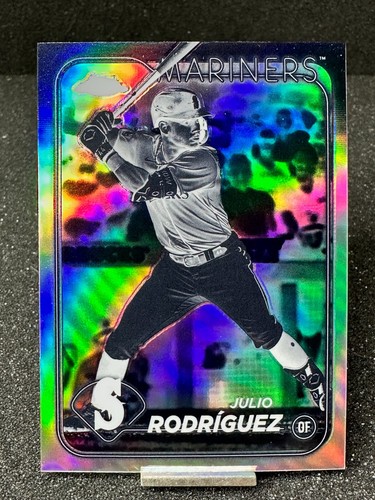 2024 Topps Chrome JULIO RODRIGUEZ Negative Refractor #300 FREE SHIPPING ...