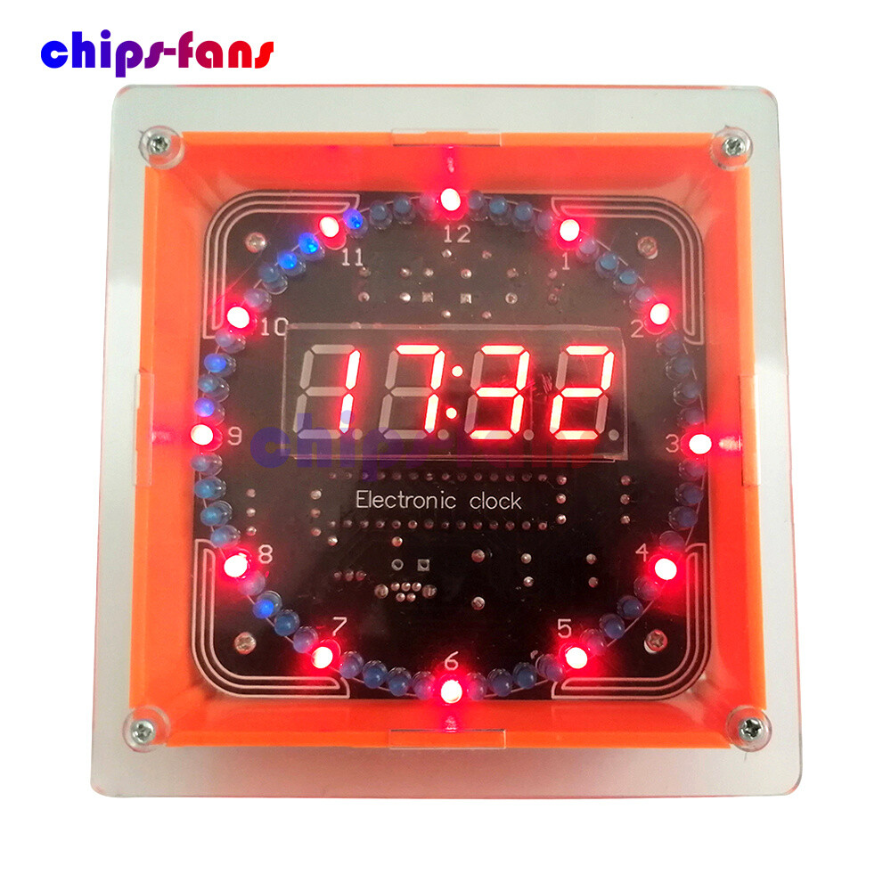 DIY DS1302 DC5V Rotating LED Electronic Digital Clock Learning Board ...