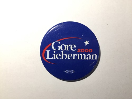 Al Gore & Joe Lieberman - 2000 President Campaign Button - Political ...