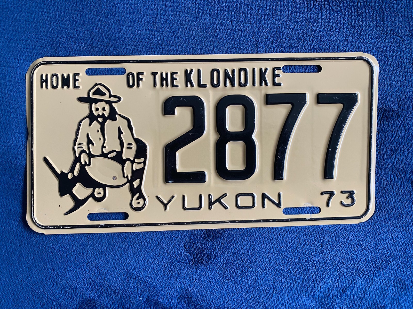 1973 Yukon Home of the Klondike Miner with Gold License Plate # 2877 | eBay