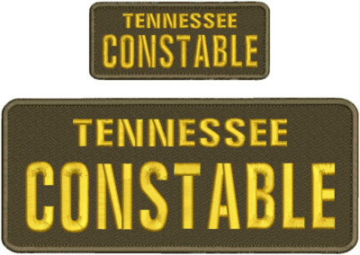 TENNESSEE CONSTABLE embroidery Patches 4x10 and 2x5 hook on back gold ...