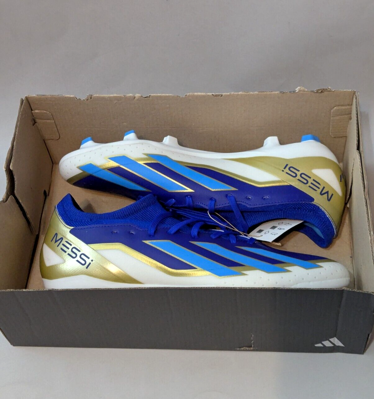 adidas x Crazyfast League Messi FG Soccer Cleats Mens 11.5 Lucid Blue ...