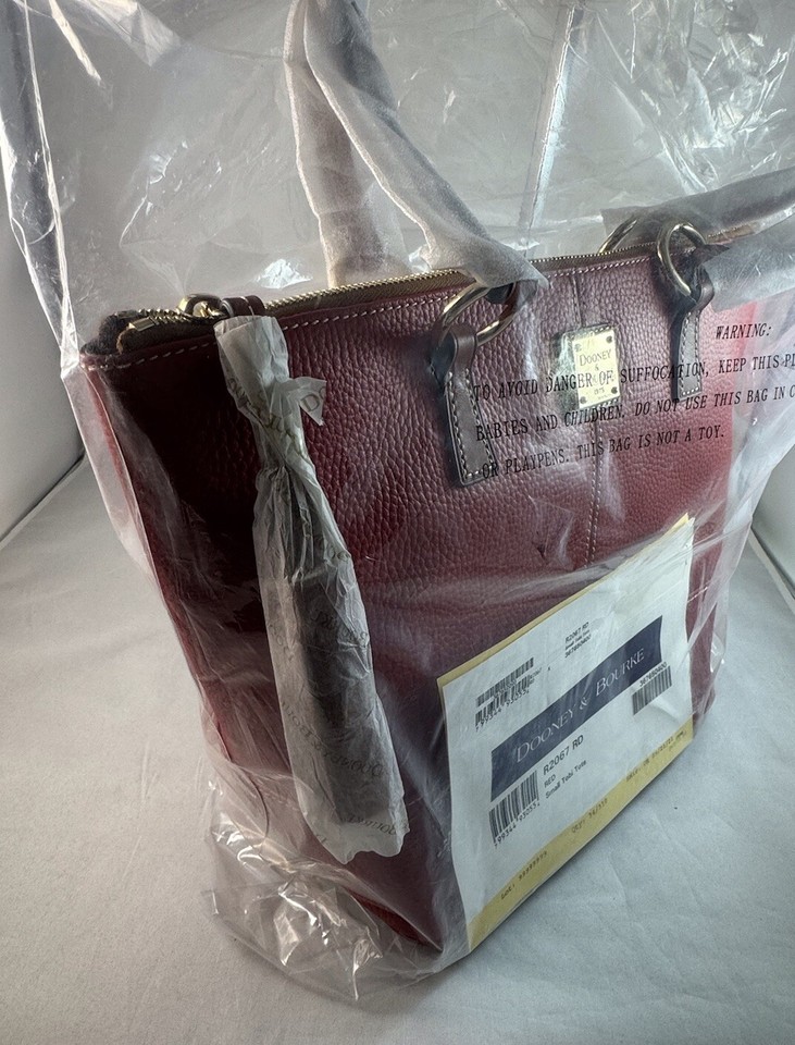 Dooney & Bourke Pebble Grain Small Tobi Tote ~ Red | eBay
