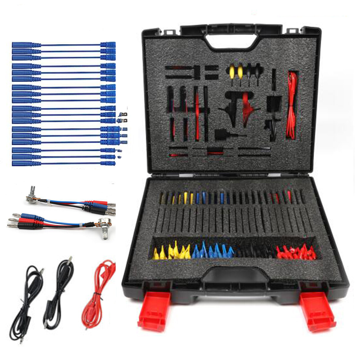 92 in 1 Automotive Back Probe Kit Multimeter Test Leads Alligator Clip ...