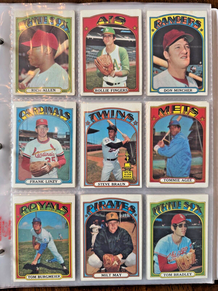 Vintage 1972 Topps Baseball Set Builder Cards HOF Rookies Vets Common 7 ...