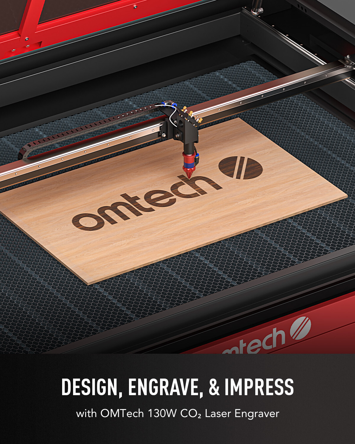 OMTech 130W 35x50 in CO2 Laser Engraving Cutting Machine with 5202 ...