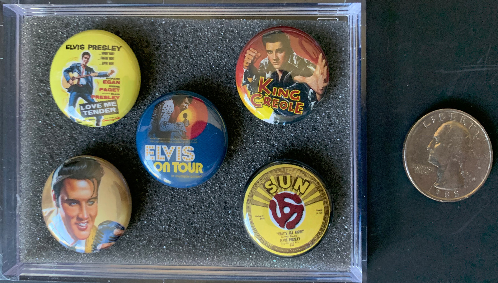 ELVIS PRESLEY Icons & Iconic Images Set of 5 (Five) 1.0 inch Round 3M ...