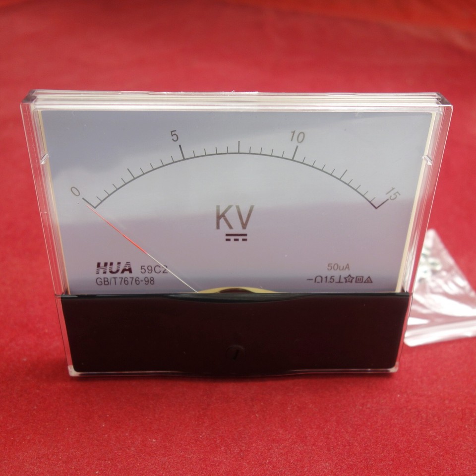DC 0-15KV 50uA Analog Voltmeter Analogue Voltage Panel meter 100x120mm ...