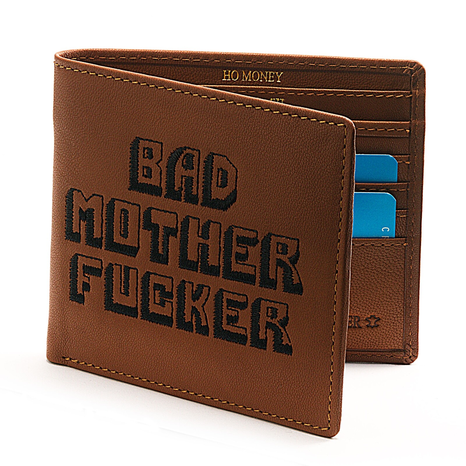BAD MOTHER FU*KER, Leather, Embroidered, Free CC Wallet, Bad Wallets ...