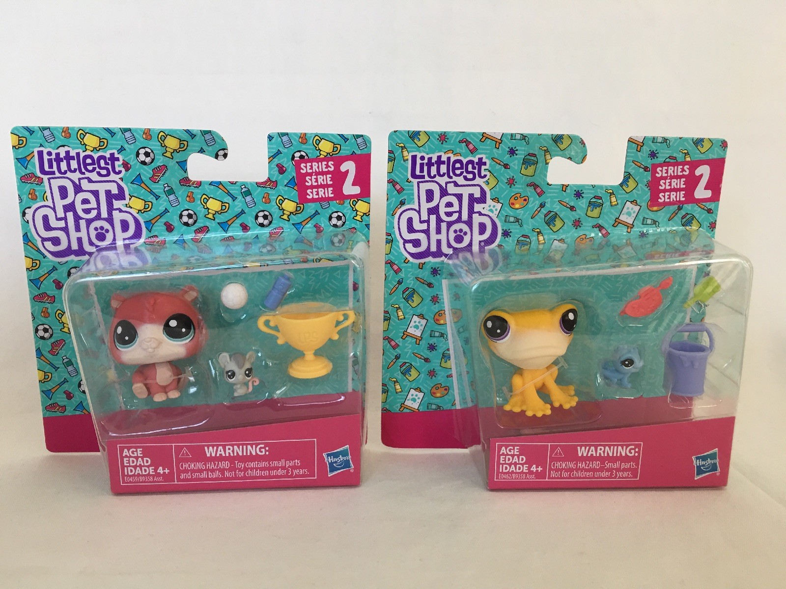 Littlest Pet Shop LPS LOT OF 2 - SERIES 2 PACKS Hamston Molly Iggy ...
