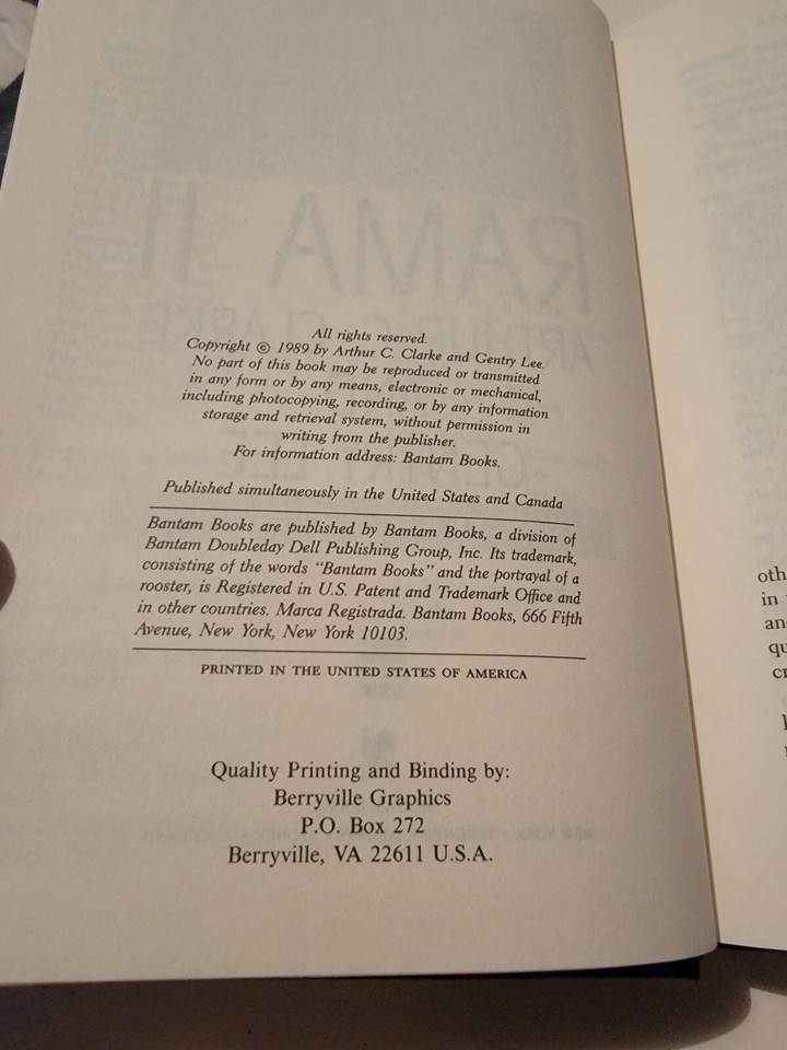 Rama II: The Sequel to Rendezvous with Rama by Gentry Lee,Arthur C ...