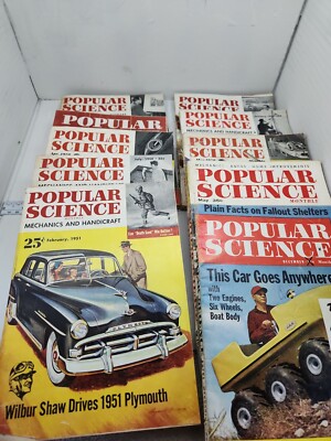Lot Of 10 Popular Science Magazines - 1950's And One 1960's | eBay