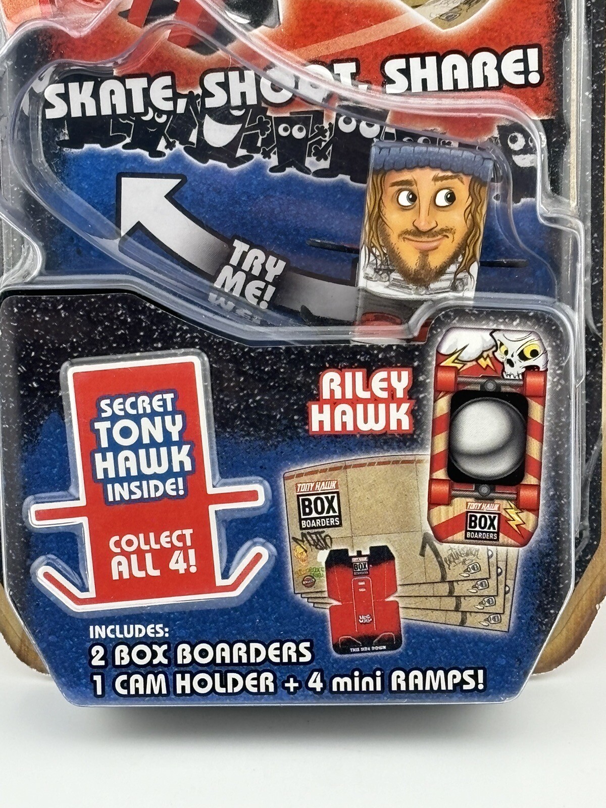 TONY HAWK Box Boarders With Secret Tony Hawk Toy Inside Skateboarding ...