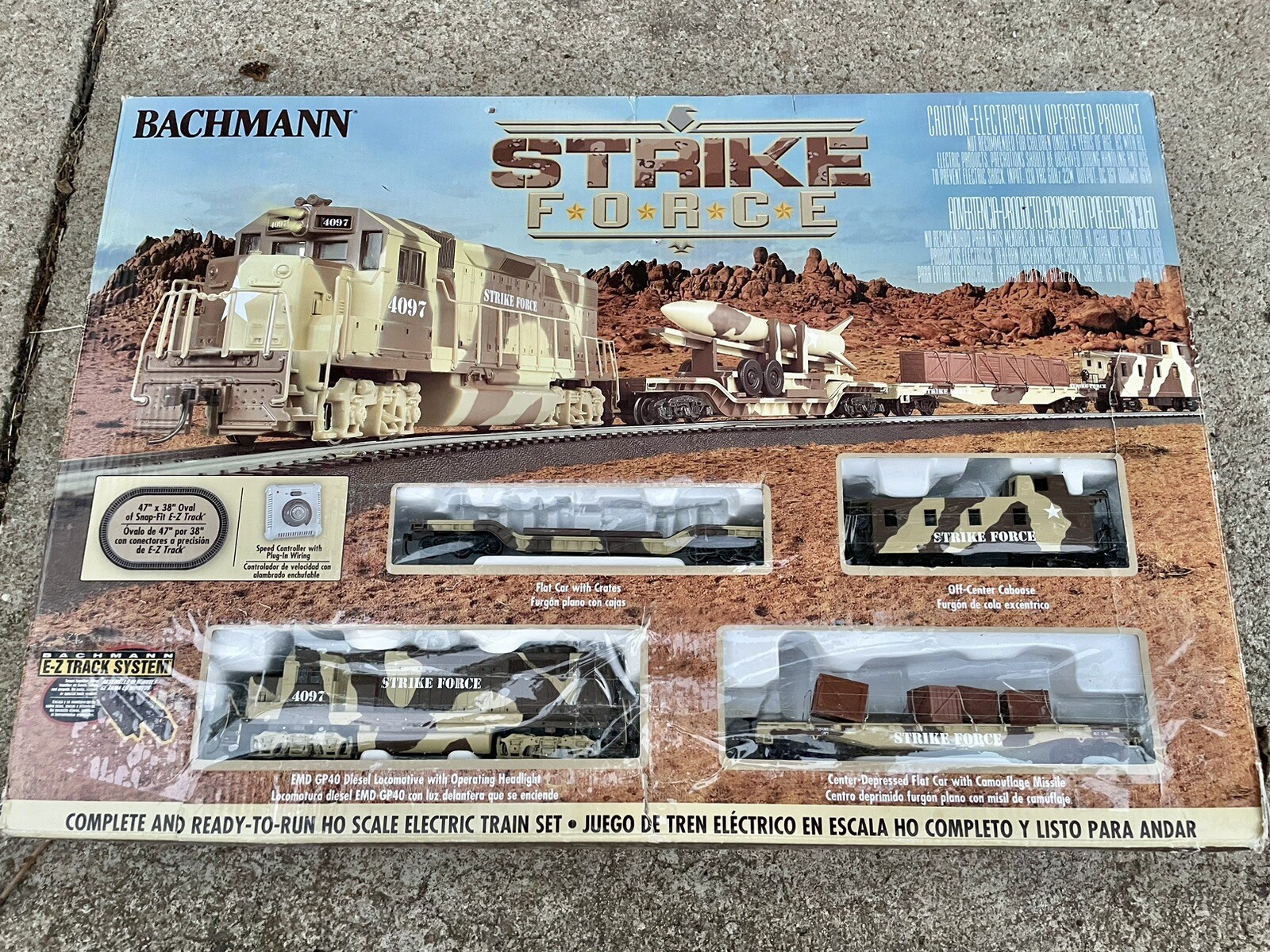 Bachmann 00752 HO Scale Army Strike Force Train Set Track Included ...