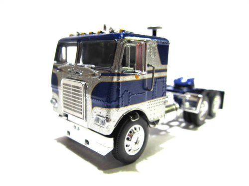 DCP FIRST GEAR 1/64 SCALE FREIGHTLINER CABOVER, BLUE & PETWER WITH GOLD ...