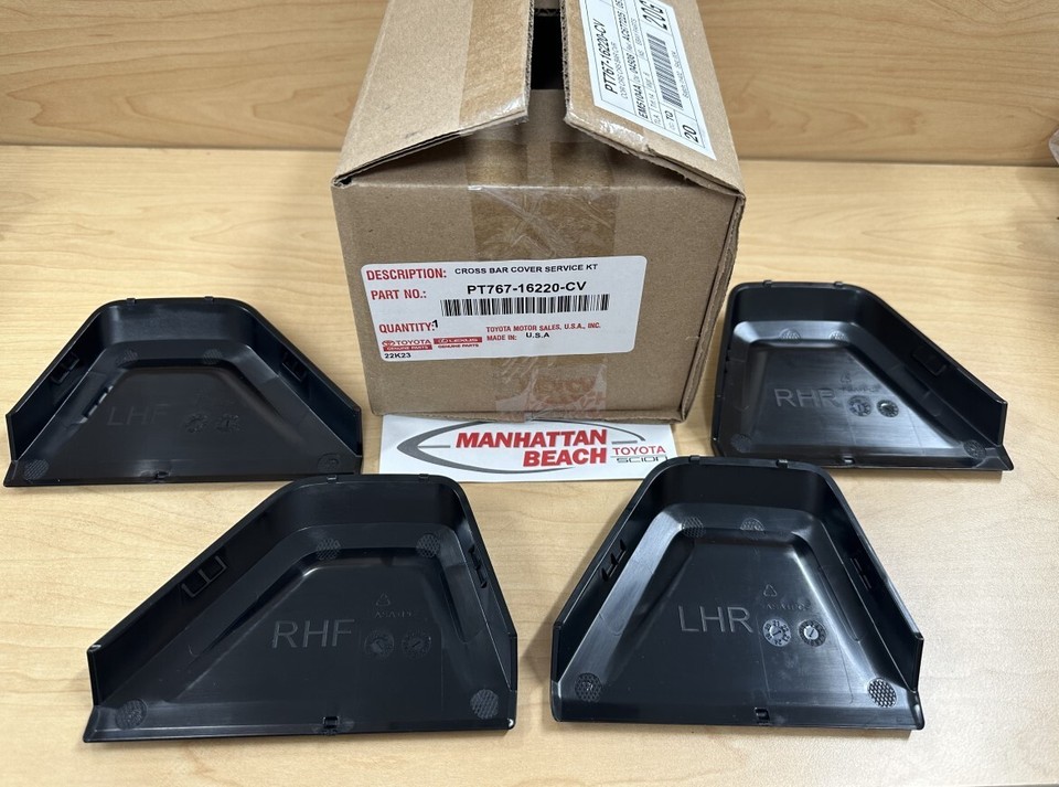 22-25 COROLLA CROSS ROOF RACK CROSS BAR END COVERS GENUINE TOYOTA PT767 ...