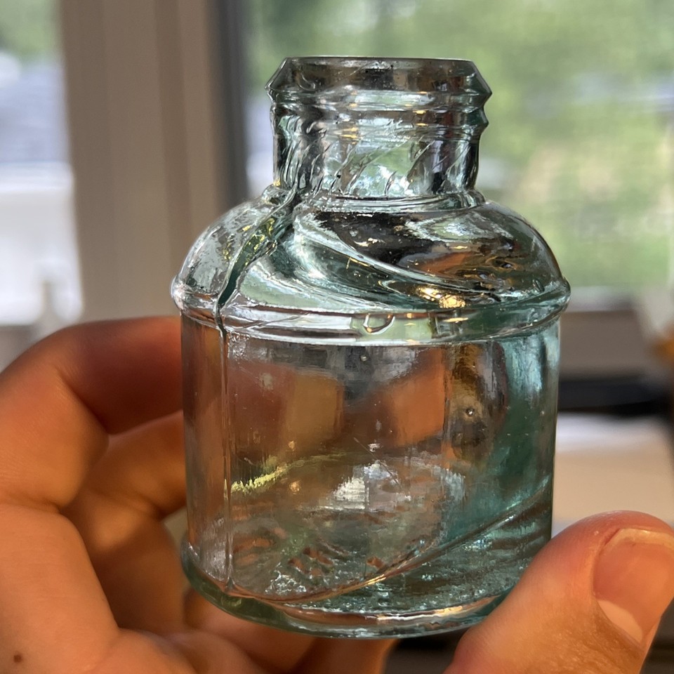 Antique Clean! Gem! Blown Carter’s Ink Bottle 7 1/2 Made In USA Base ...