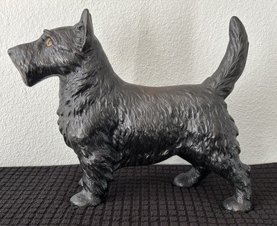 Hubley Cast Iron Scottie Dog #305 Doorstop 11" W/Decal... Museum ...
