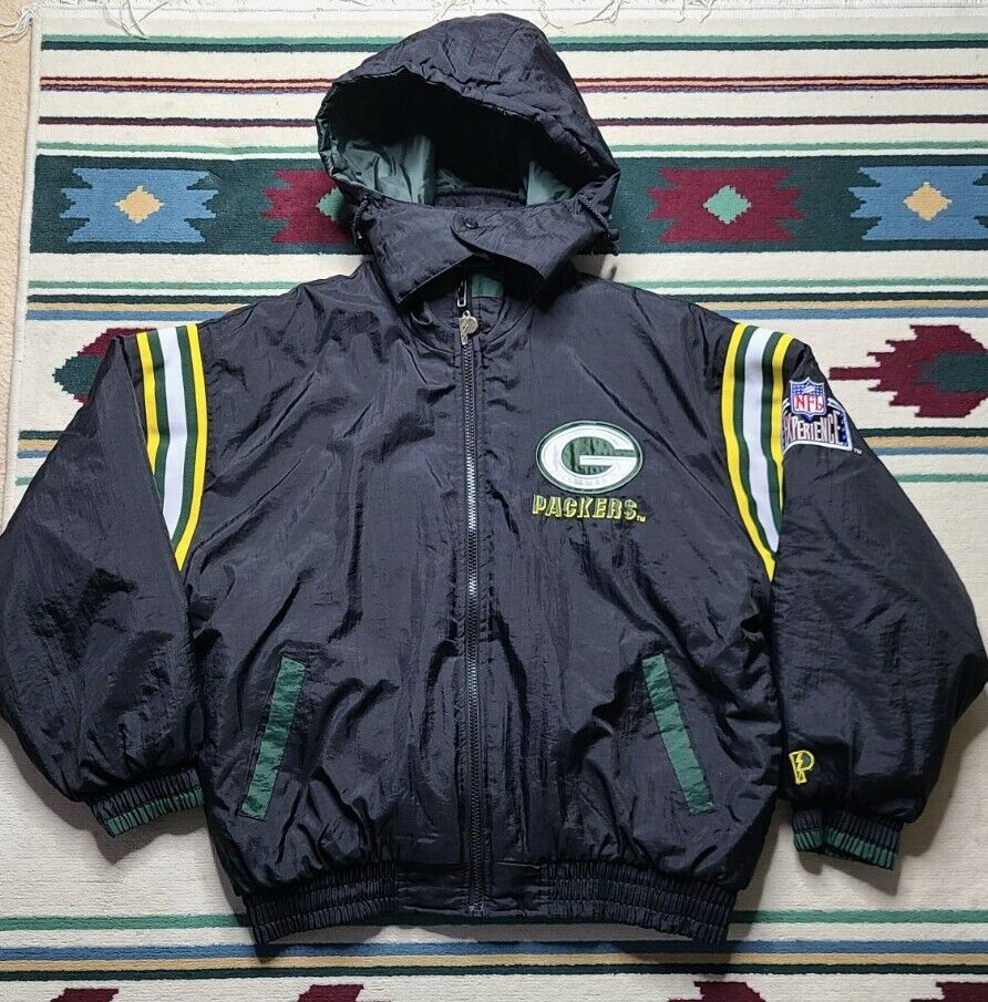 Vintage RARE 90s Pro Player BLACK Green Bay Packers Jacket Vintage RARE 90s Pro Player BLACK Green Bay Packers Jacket