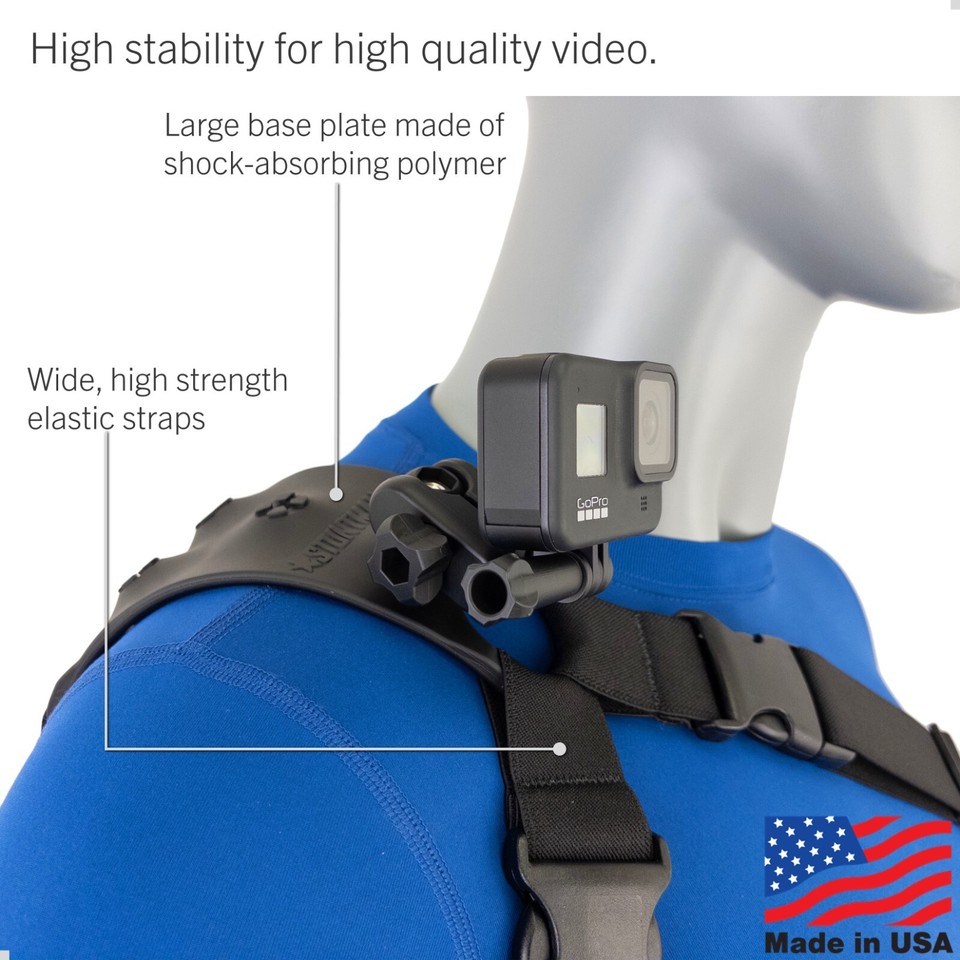 STUNTMAN 360 High Stability Shoulder Mount for GoPro and Other Action ...