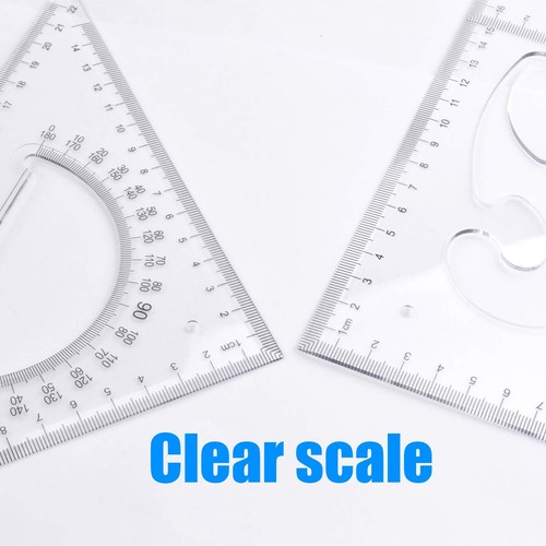 Large Triangle Ruler Square Set 30/60 and 45/90 Degrees Set of 2 | eBay