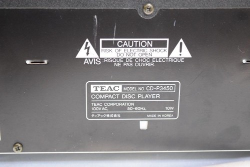 Teac Cd-P3450 Cd Player Black | eBay