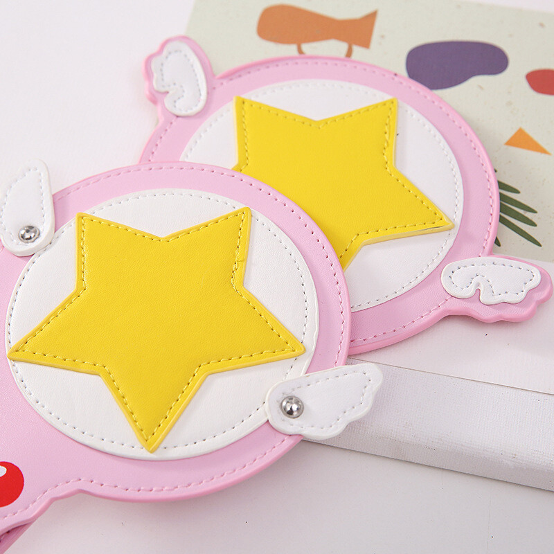 Kawaii Magic Stick Toy Card Case Bus Card Holder Pink Cute Leather Card ...