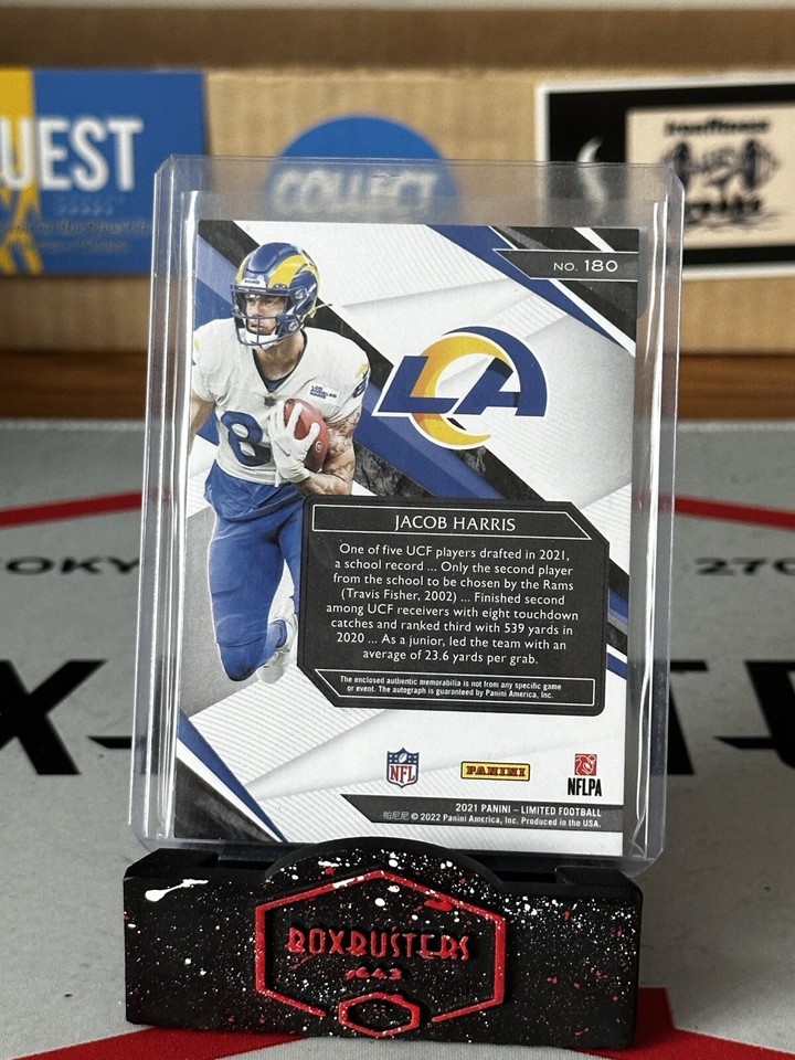 2021 Panini Limited Variation /99 Jacob Harris RPA Rookie Patch Auto LA ...