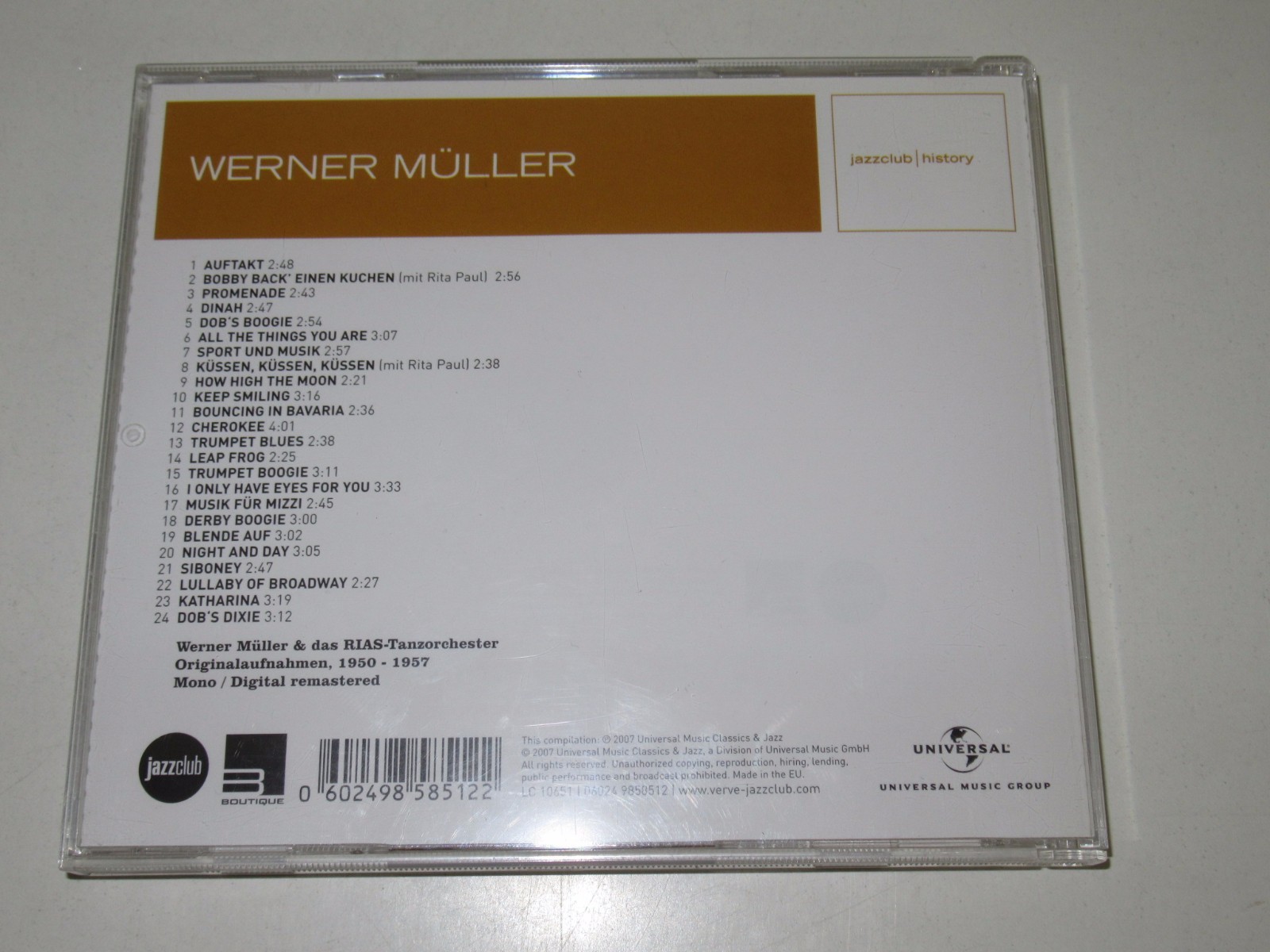 Werner Müller/Keep Smiling (Jazzclub History Boutique 060249858512) CD Album | eBay